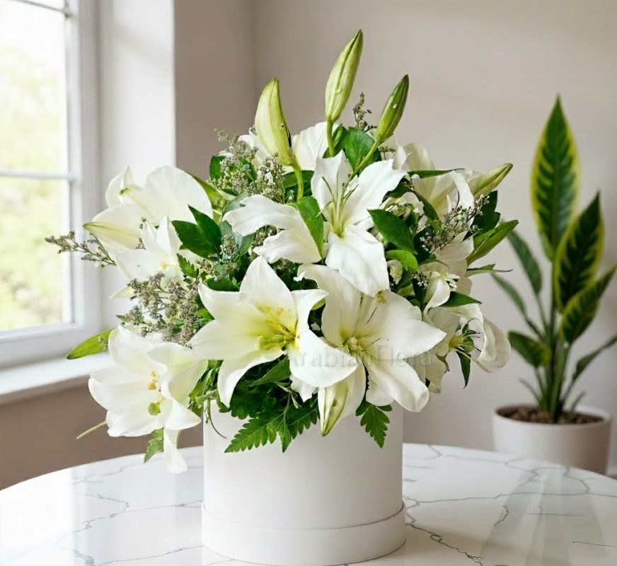 White Lily Box - Local Florist Istanbul - Send Flower- Same Day ...